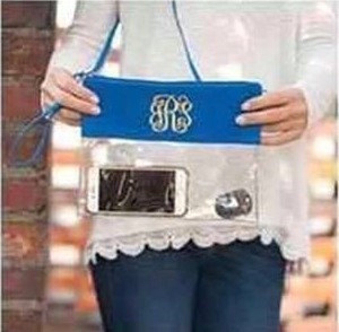 Stadium Bag, Clear Stadium Bag, Game Day Bag, Monogrammed Stadium Bag ...