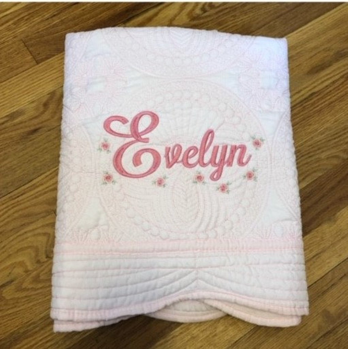 Monogram Baby Blanket Personalized Baby Quilt Monogrammed | Etsy