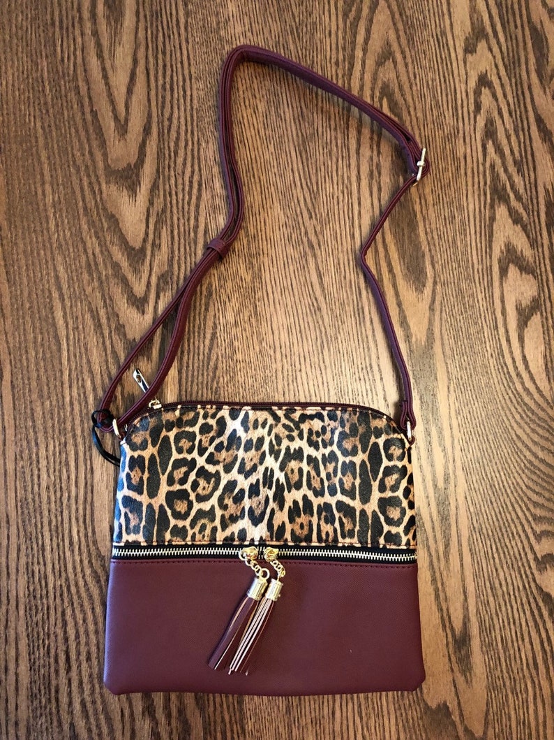Leopard Crossbody Monogram Crossbody Purse Monogrammed - Etsy