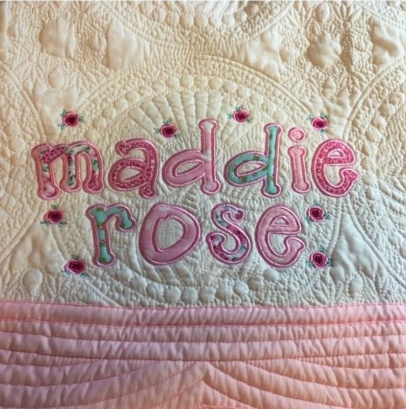 Monogram Baby Blanket Personalized Baby Quilt Monogrammed - Etsy