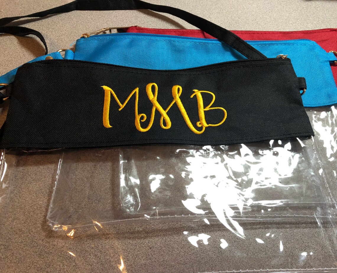 Stadium Bag, Clear Stadium Bag, Game Day Bag, Monogrammed Stadium Bag ...