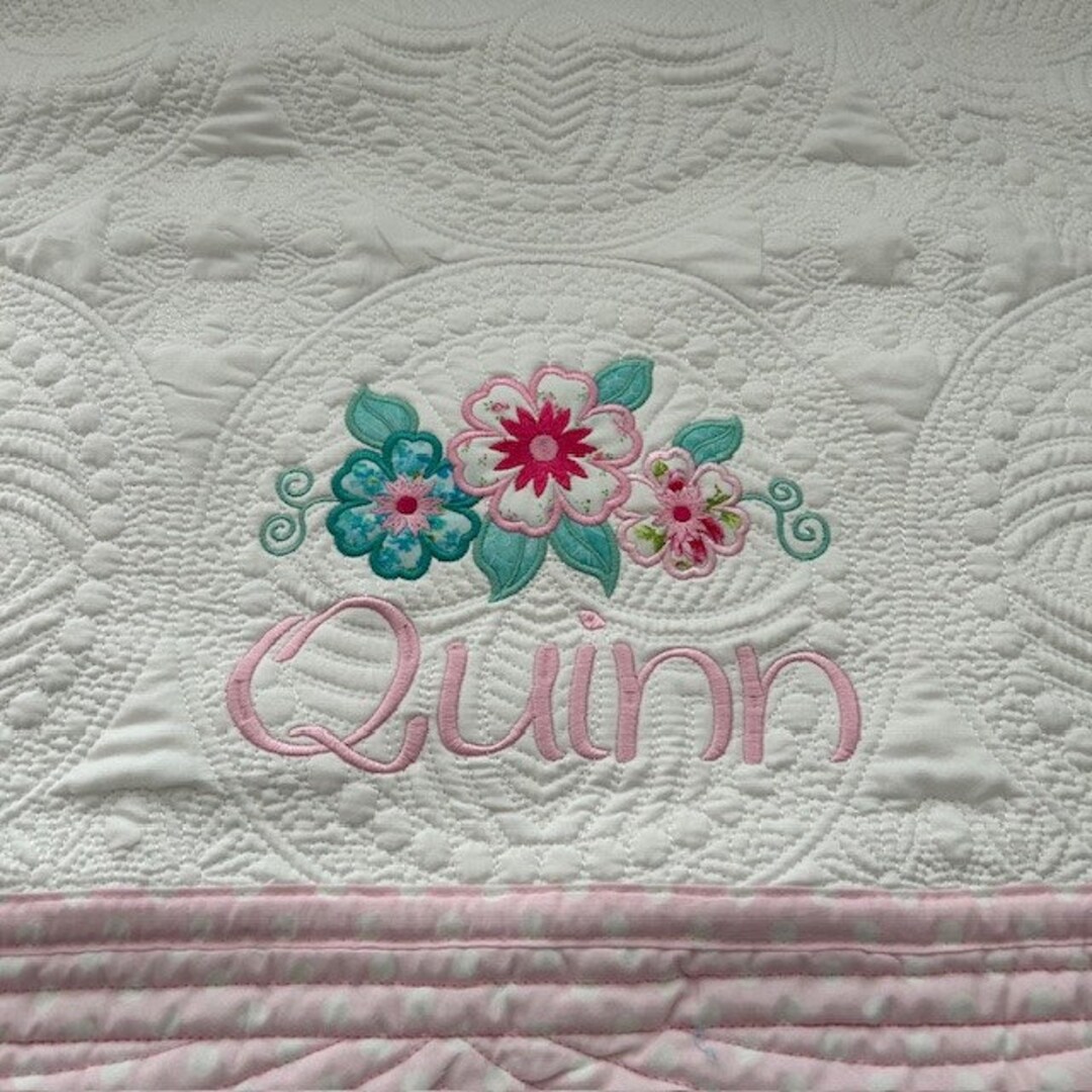Monogram Baby Blanket, Personalized Baby Quilt, Monogrammed Baby Quilt ...
