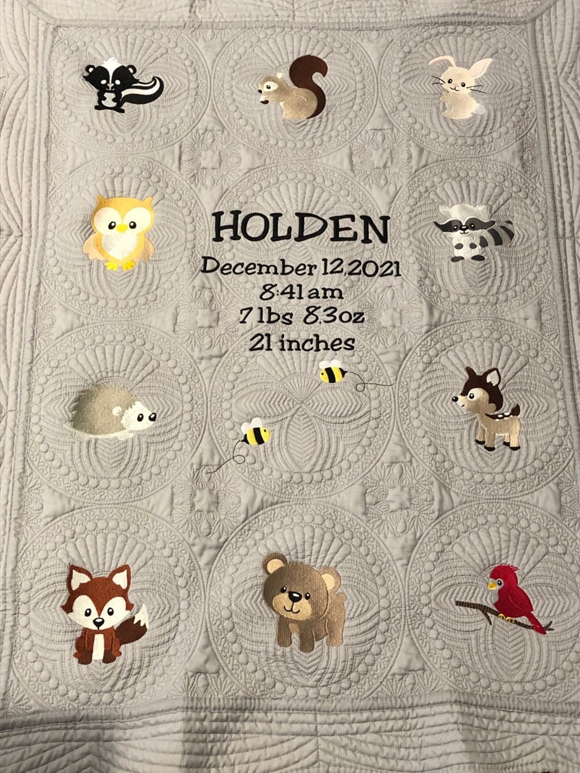 Personalized Baby Quilt Baby Quilt Monogrammed Baby Quilt - Etsy