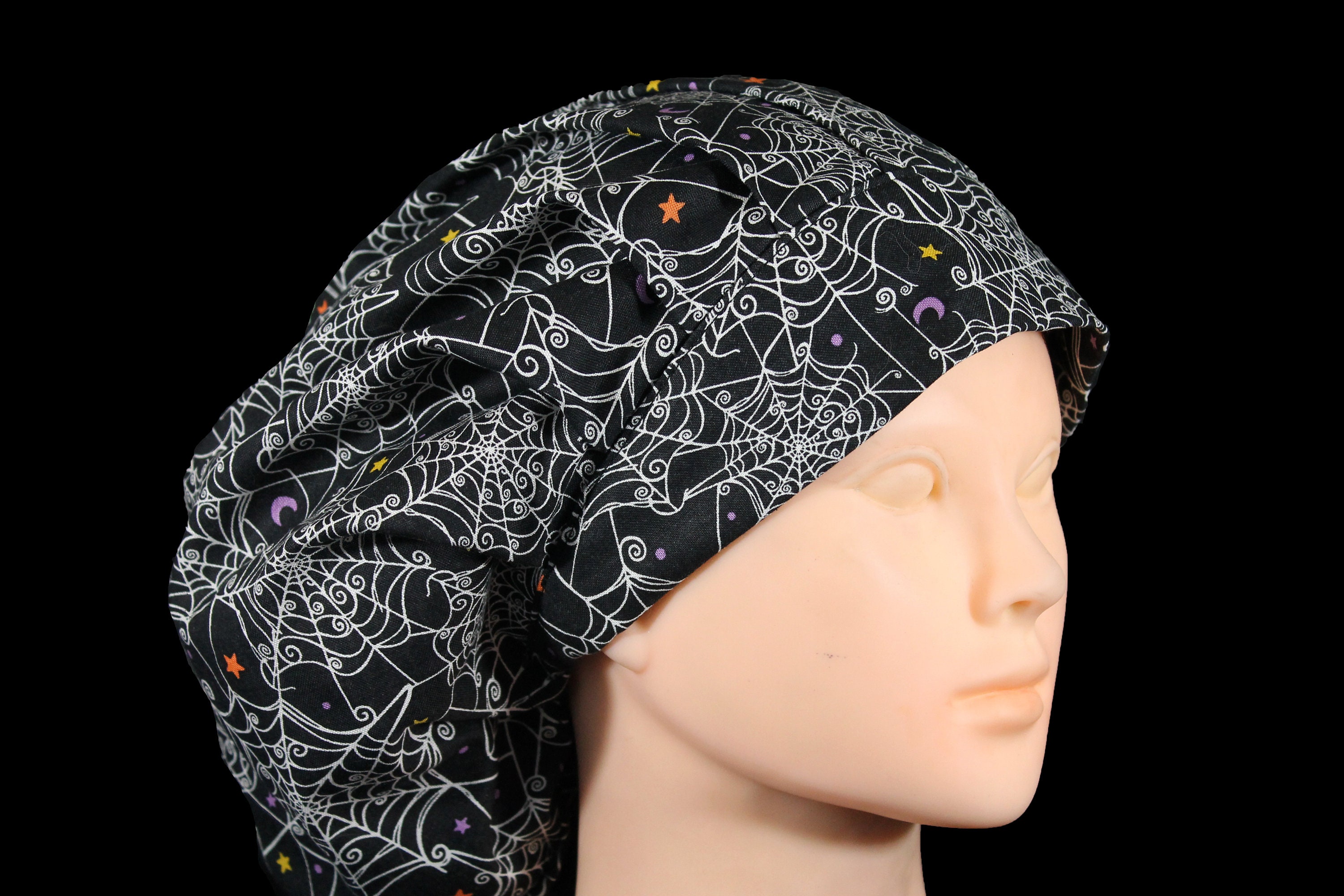 Spider Web Surgical Scrub Hat, Halloween Large Bouffant, Scrub Hat for ...