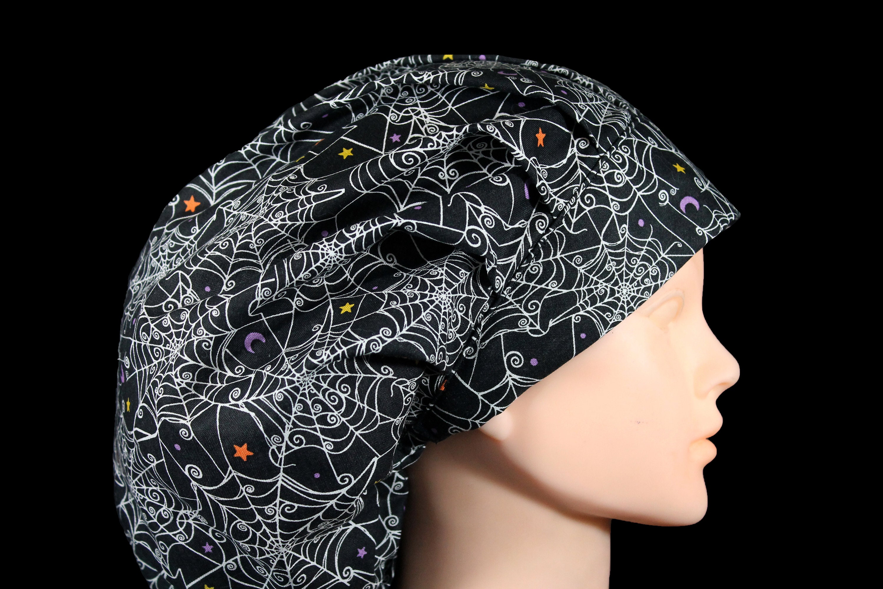 Spider Web Surgical Scrub Hat, Halloween Large Bouffant, Scrub Hat for ...