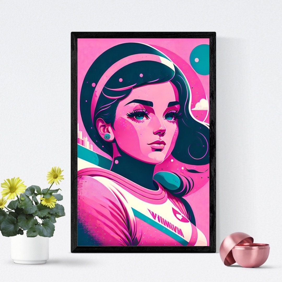 Trendy Pink Girly Future Poster Prints Bundle 49 Beautiful Art Print ...