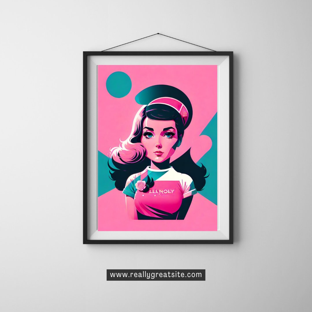Trendy Pink Girly Future Poster Prints Bundle 49 Beautiful Art Print ...
