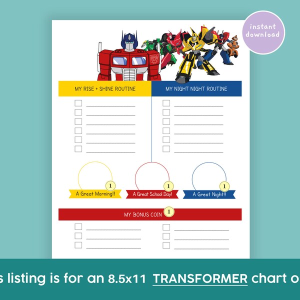 Transformers Reward - Etsy