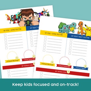 Pokemon - Kids Chore and Behavior Chart - Etsy