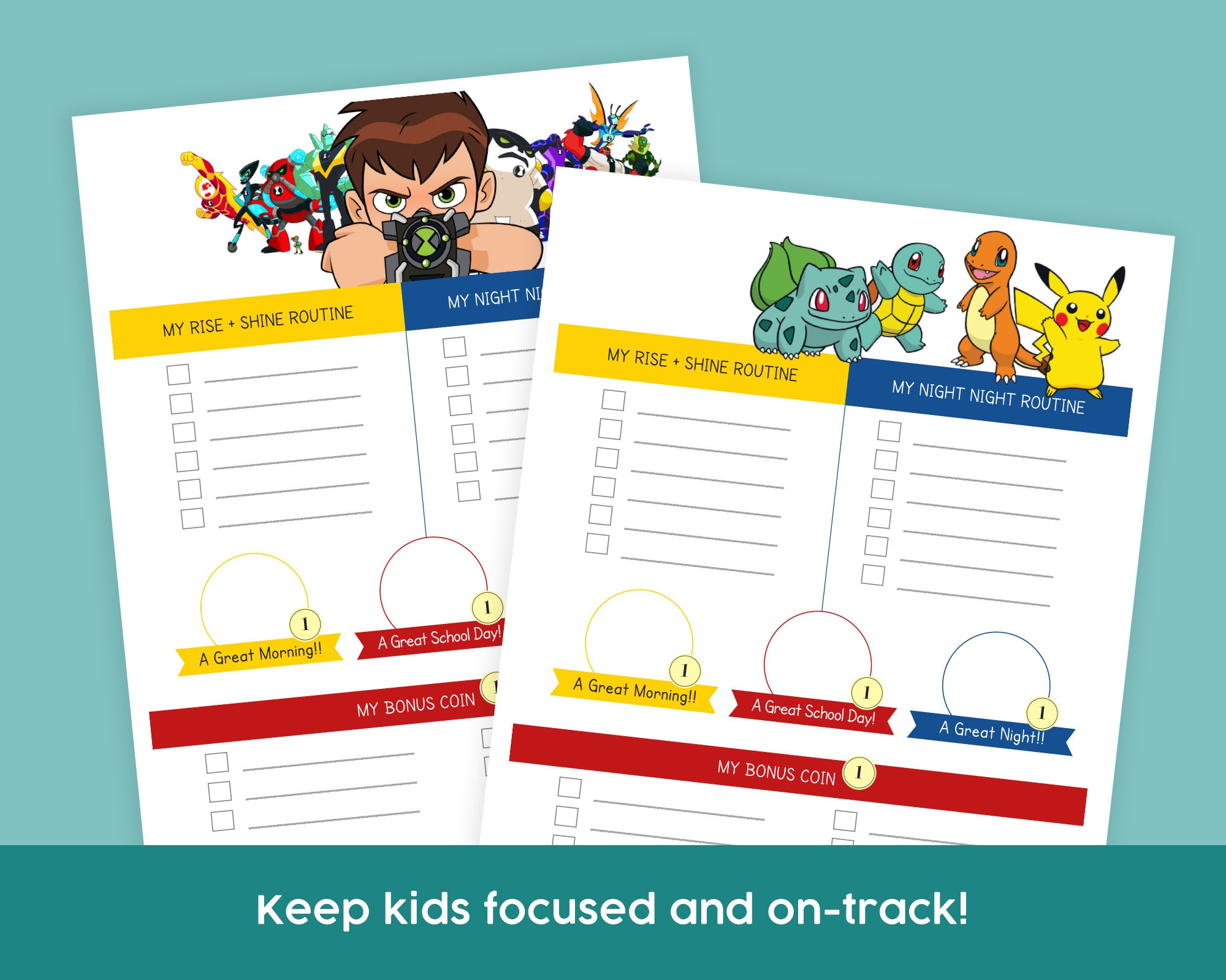 Pokemon - Kids Chore and Behavior Chart - Etsy