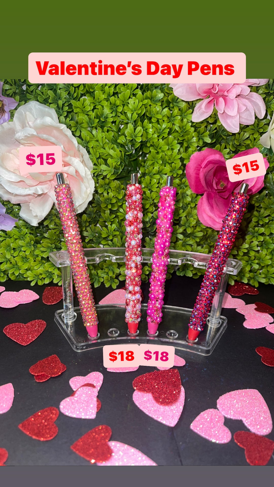 Bling Valentines Day Pens - Etsy