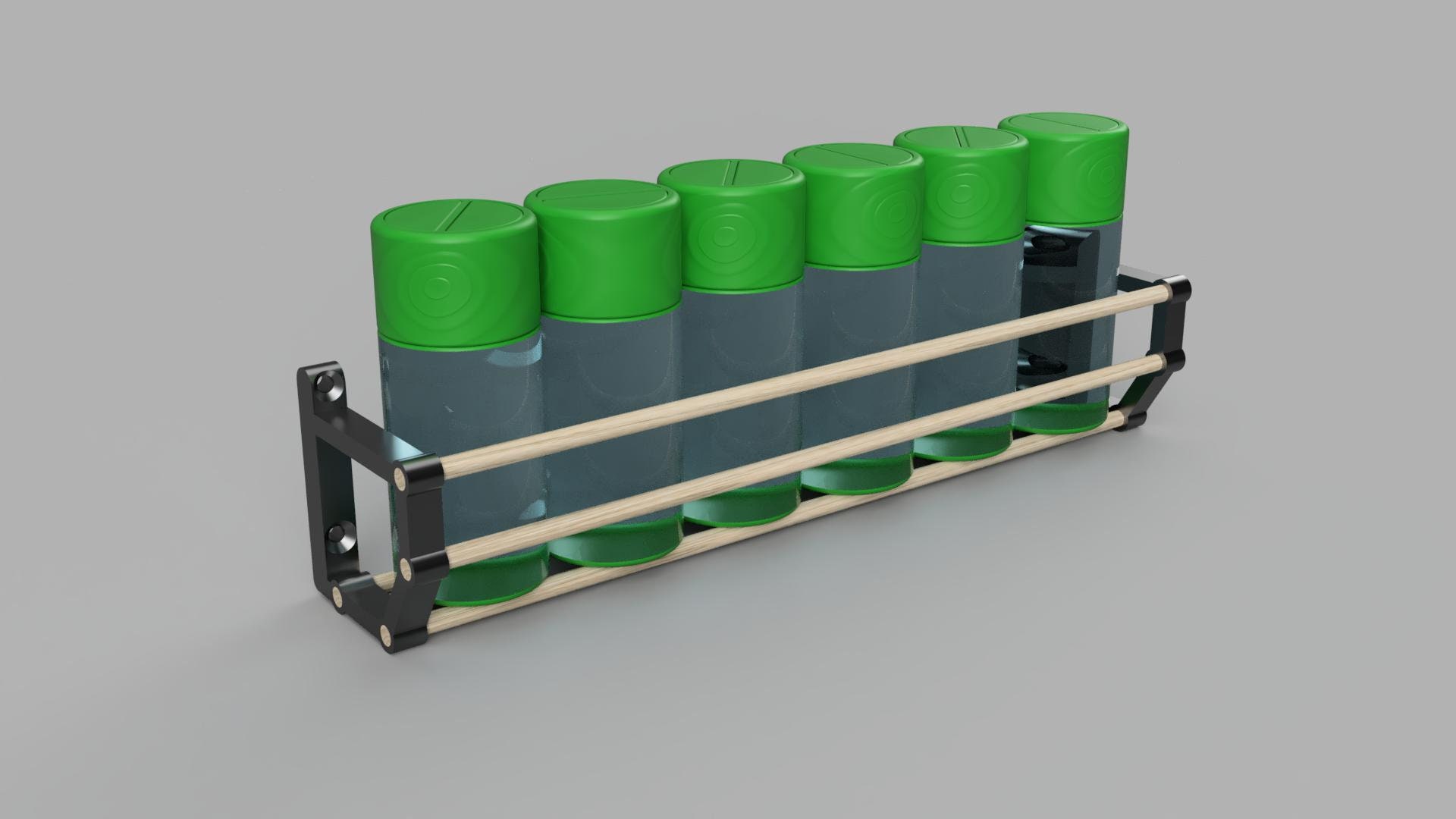 Wall Mounted Spice Rack 3D Printed Customizable Hand Made | Etsy