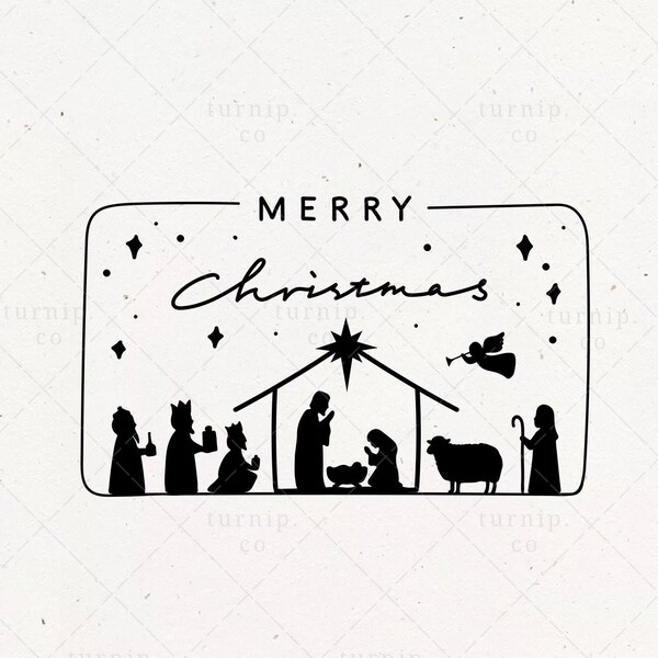 Nativity Shepherds Svg - Etsy