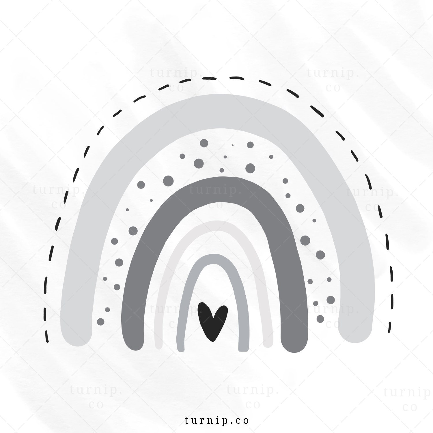 Rainbow Clipart Black And White