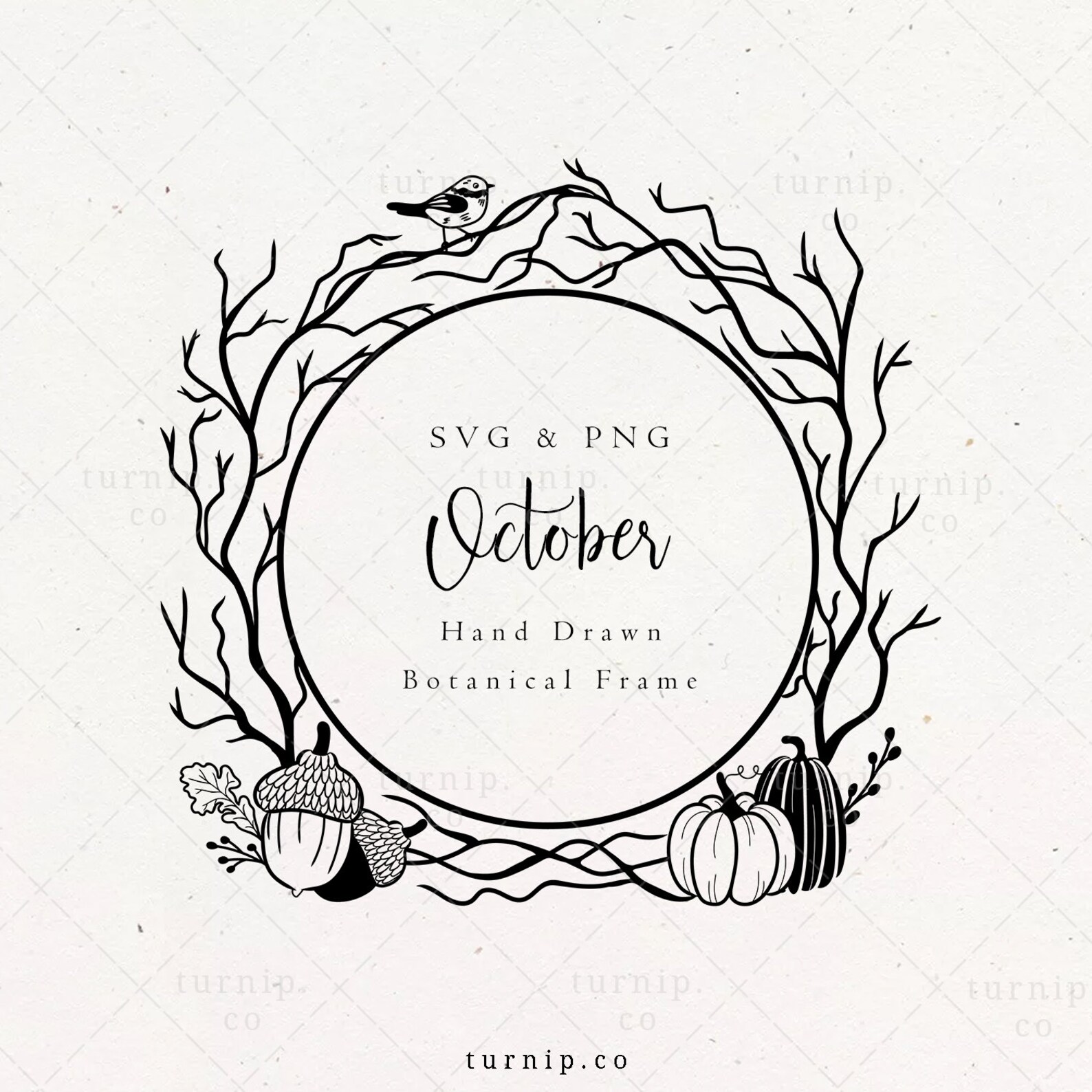 Autumn Fall Frame SVG & PNG Clipart Sublimation Graphic Design | Etsy