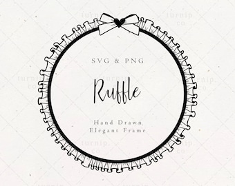 Circle Ruffle Svg - Etsy