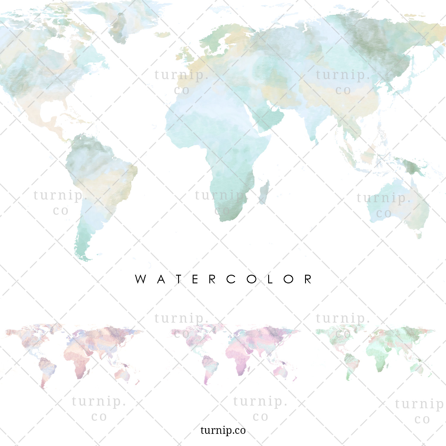 Watercolor World Map Clipart Download Marble World Map Clip | Etsy