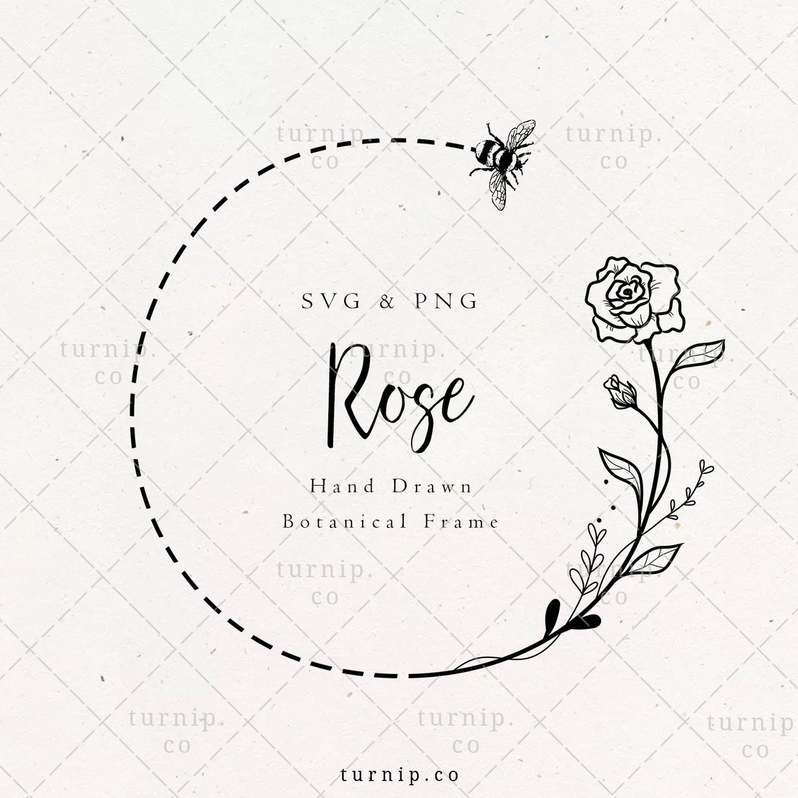 June Birth Flower SVG PNG Rose & Bee Wreath Clipart Floral - Etsy