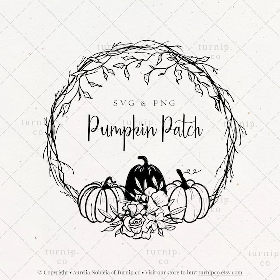 Pumpkin Black And White Clipart Border