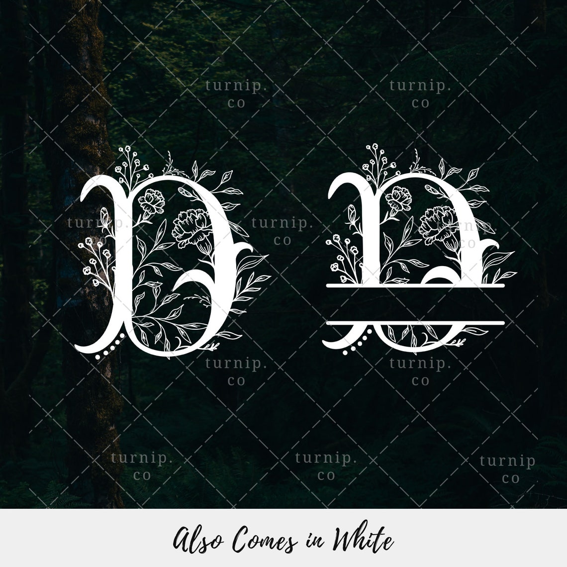 Split Monogram Letter D SVG & PNG Clipart Sublimation Graphic | Etsy