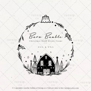 Rustic Farmhouse Wooden Christmas Ornament SVG & PNG Clipart - Etsy