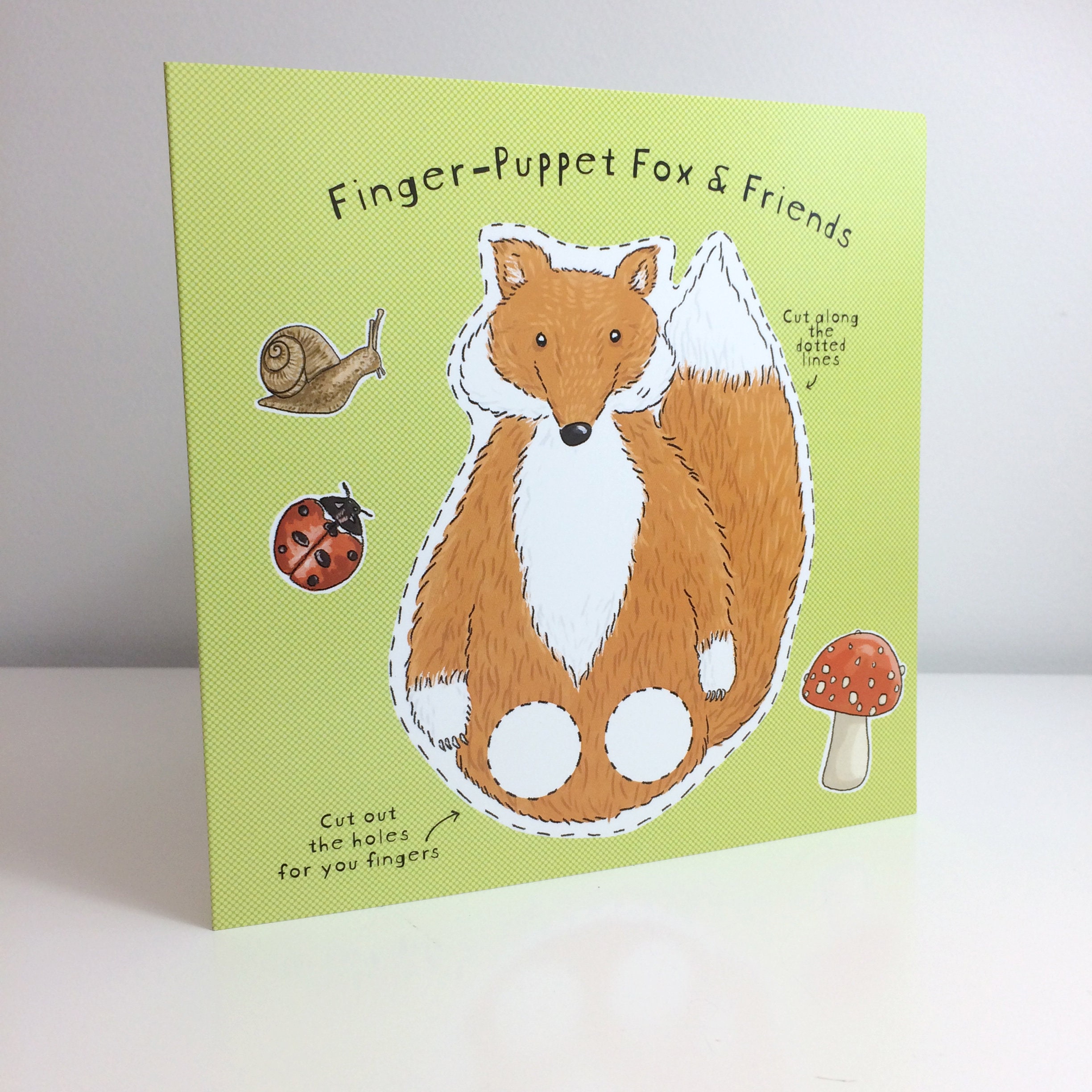 Woodland Animals Finger Puppets Greetings Cards - Etsy UK