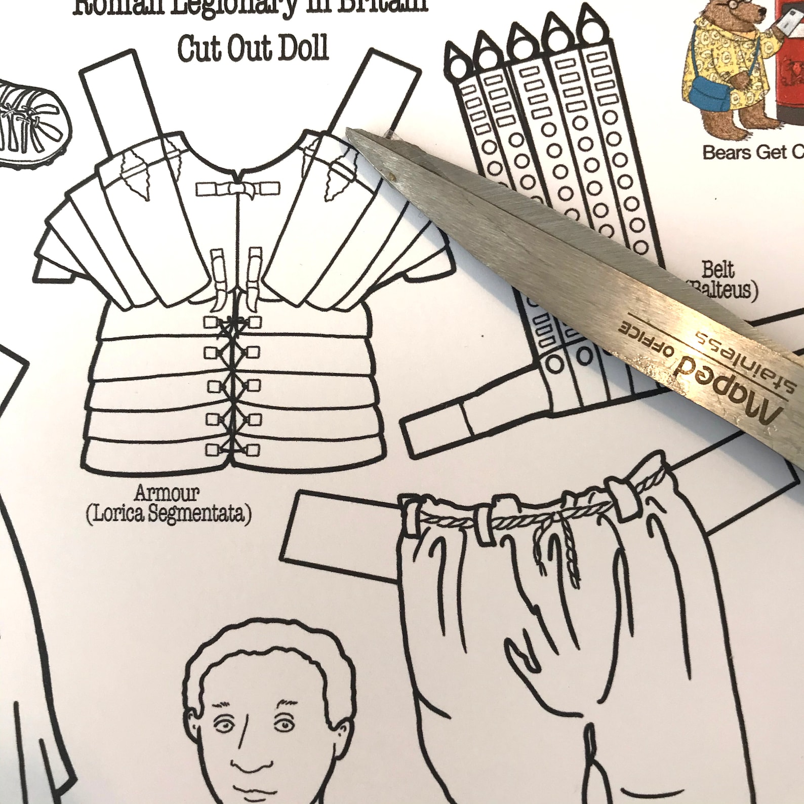 Cut Out and Dress up Roman Legionary Figure to Colour. - Etsy UK