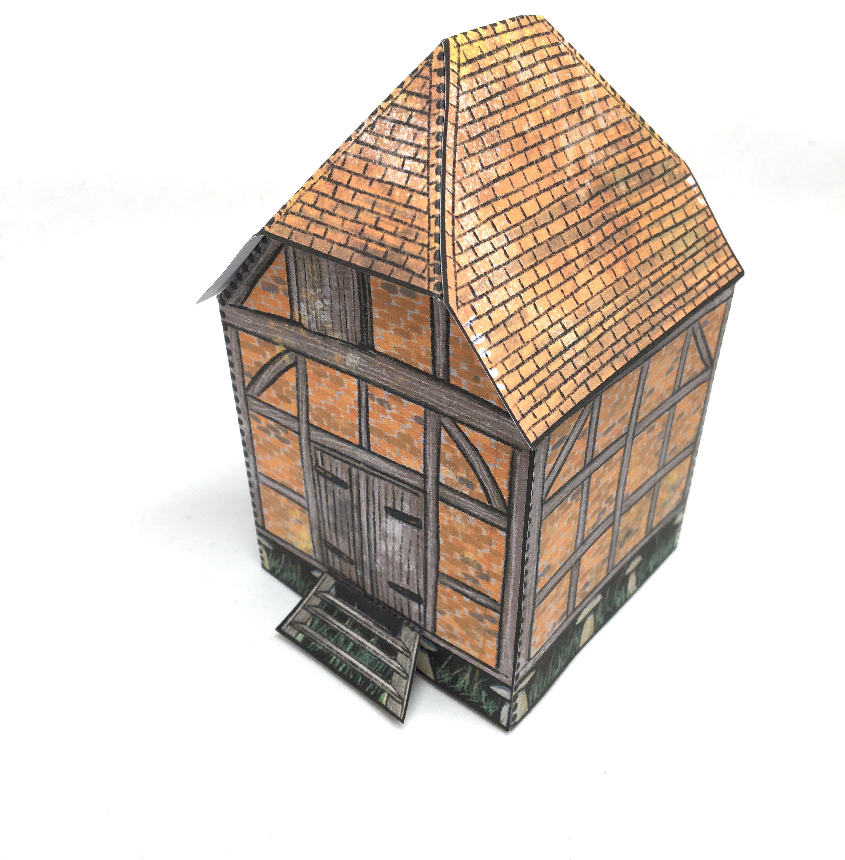 Download Traditional Granary Buildings Paper Model - Etsy