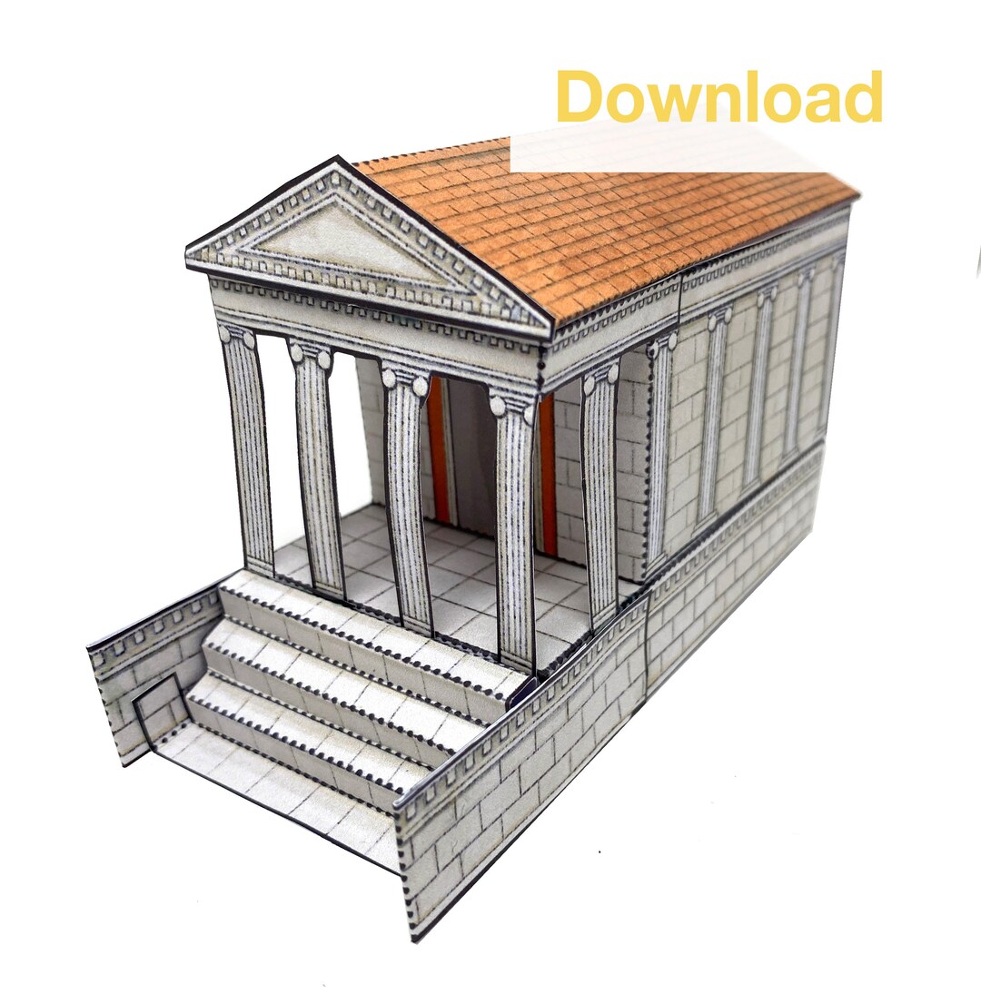 Download Classical Roman Temple Paper Model - Etsy