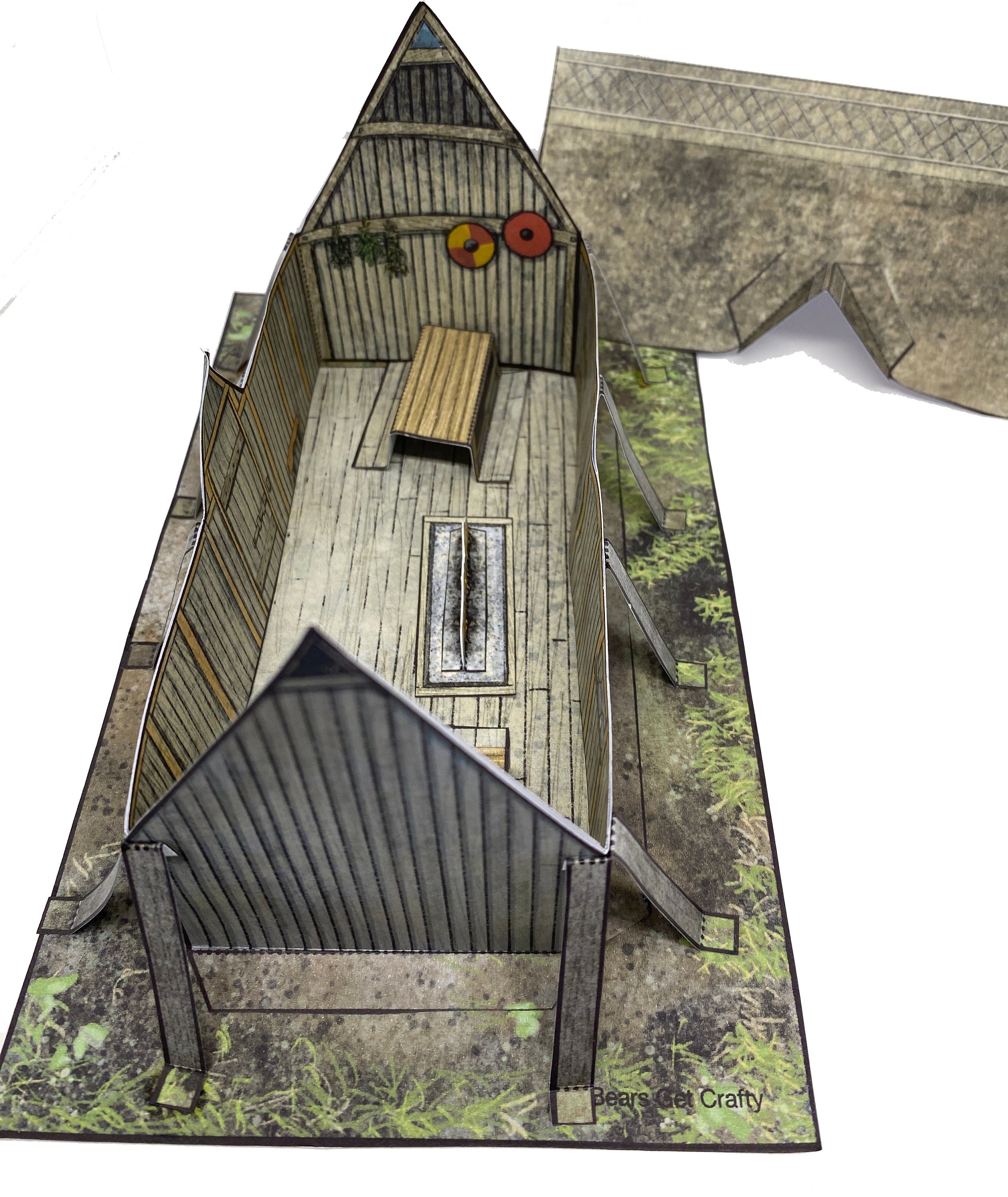 Download Anglo Saxon Hall Paper Model Kit With Interior Details - Etsy