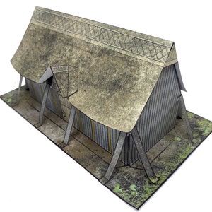 Download Anglo Saxon Hall Paper Model Kit With Interior Details - Etsy