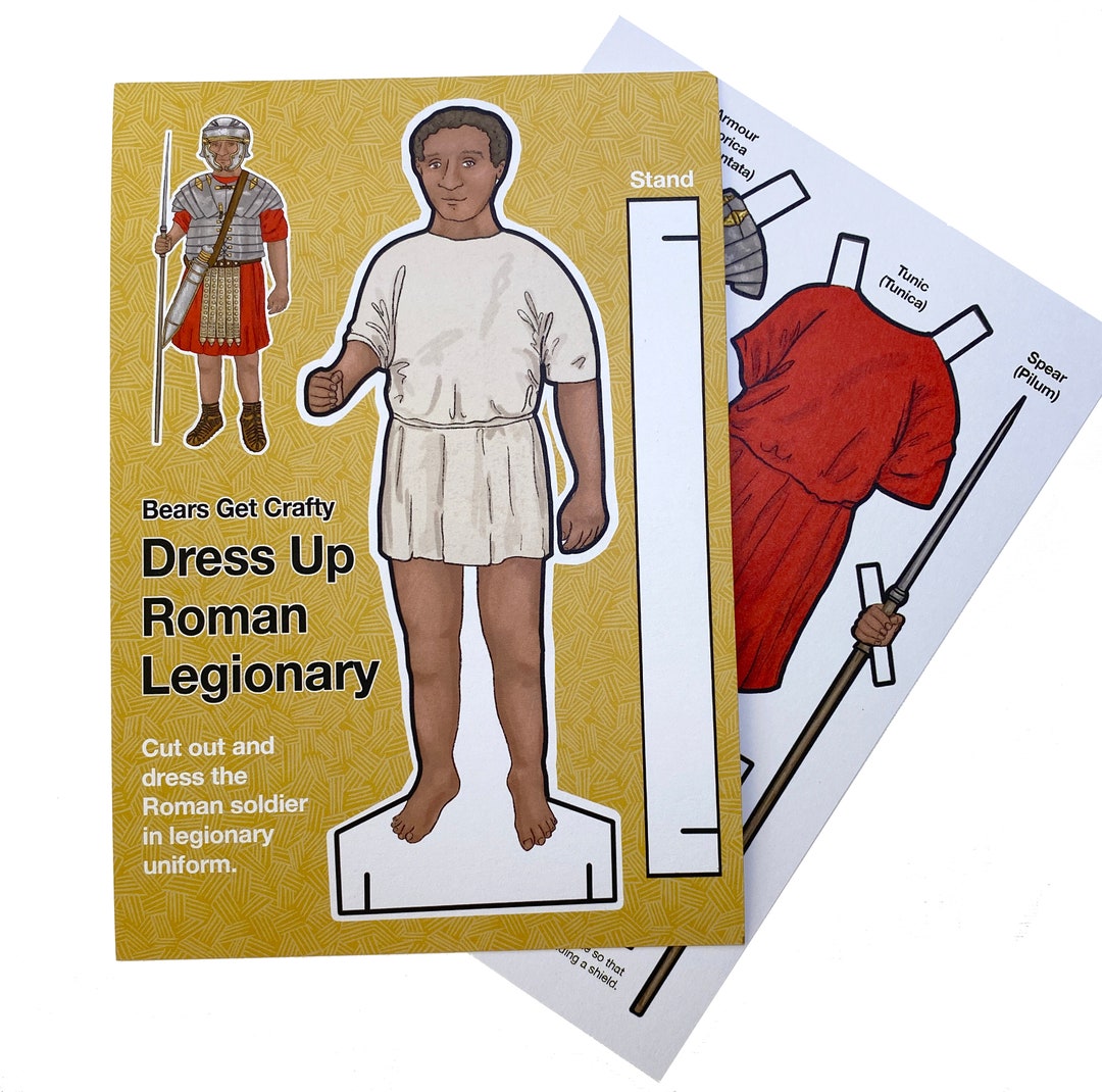 Roman Legionary Soldier Dress up Paper Doll - Etsy UK