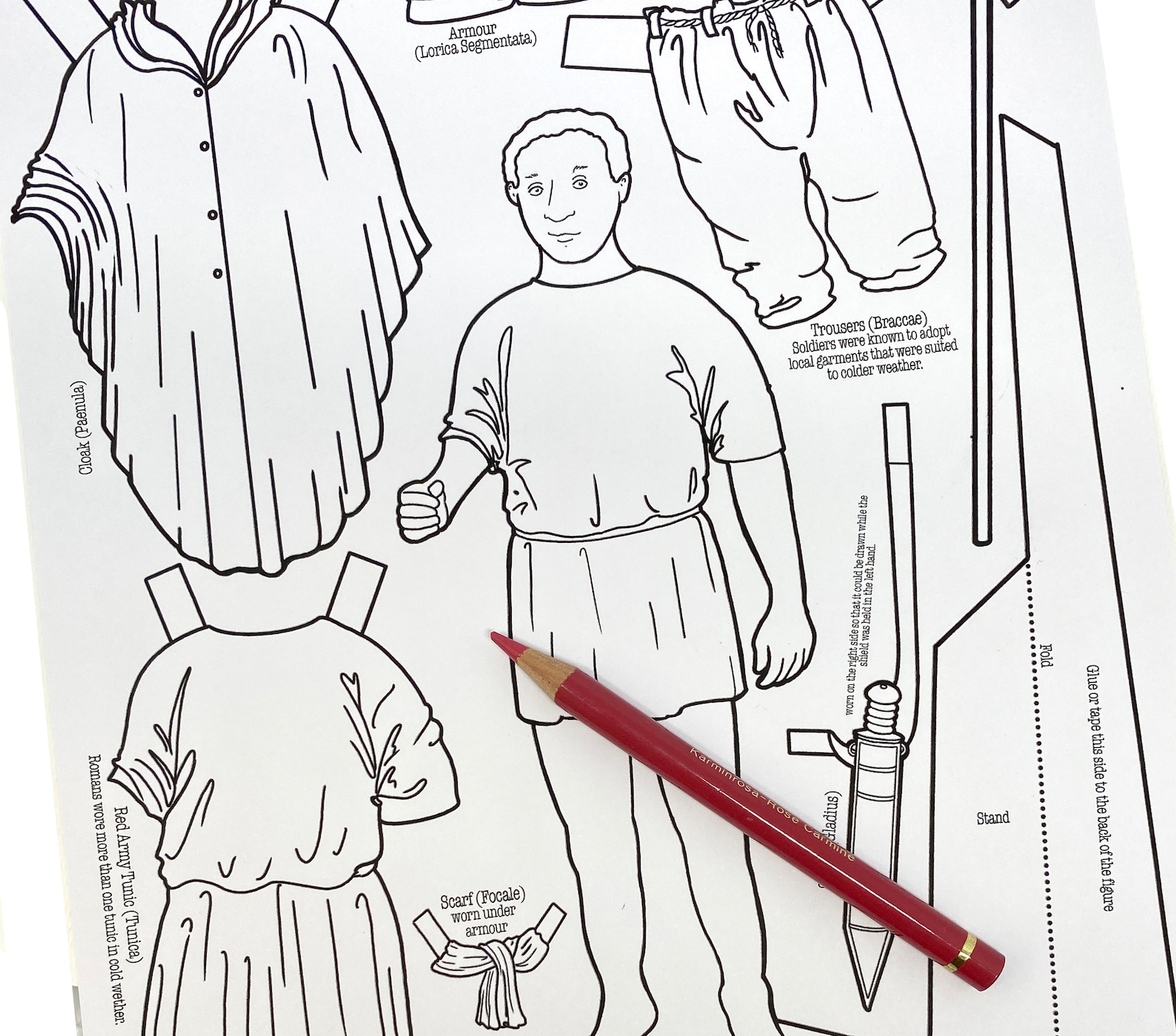 Cut Out and Dress up Roman Legionary Figure to Colour. - Etsy UK