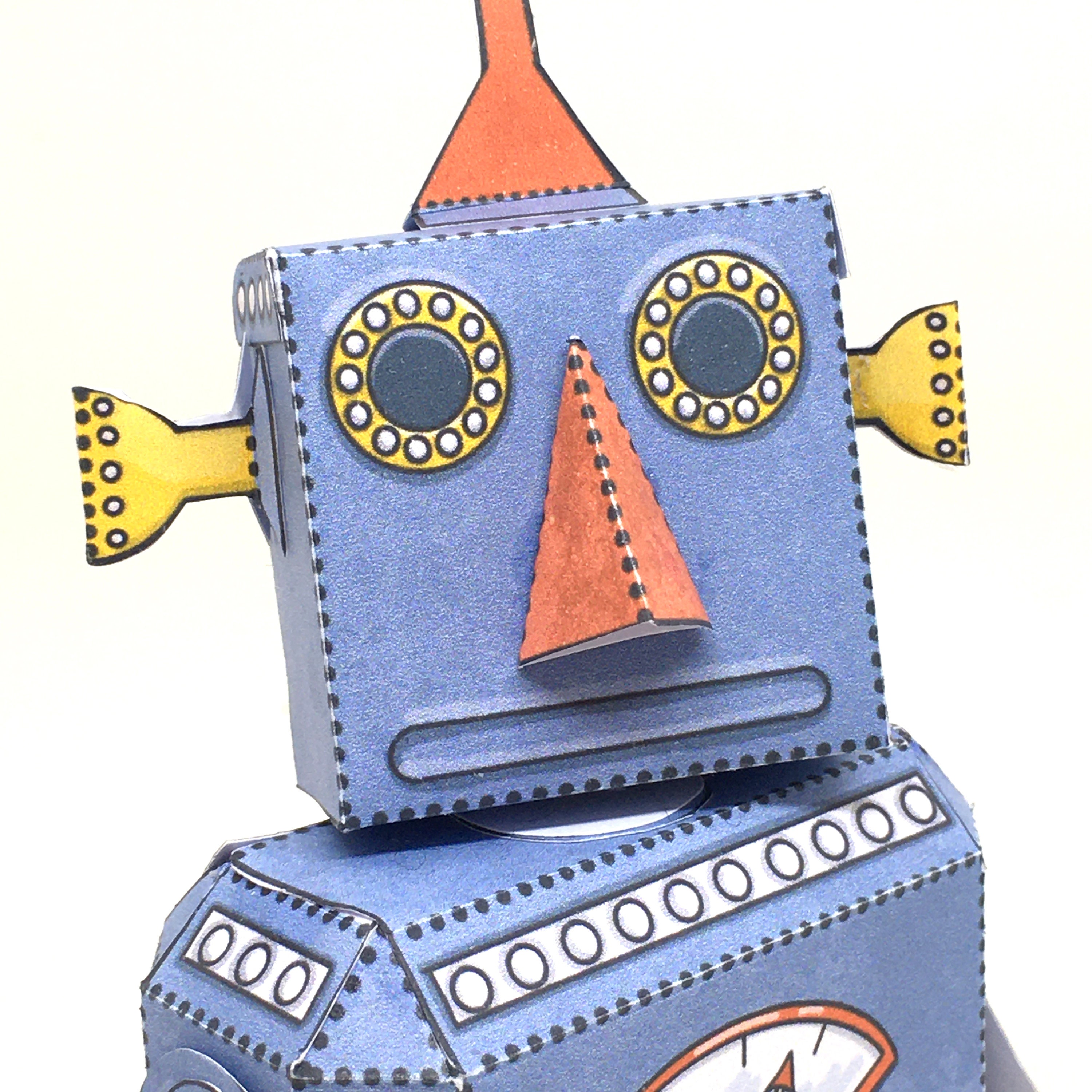 Download Retro Robot Paper Model - Etsy