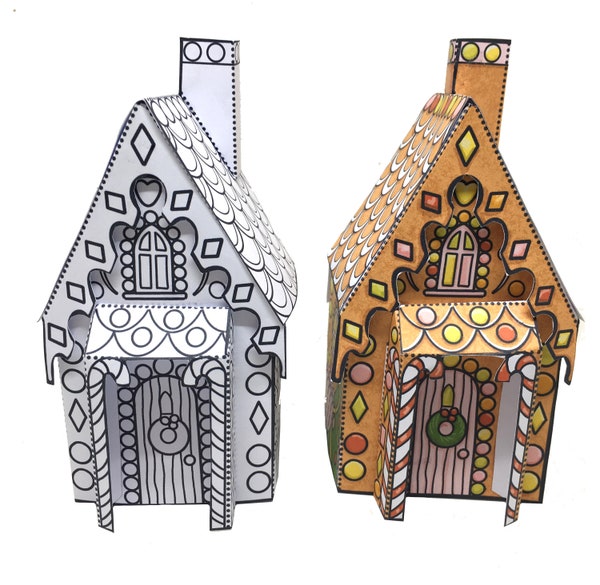 Nativity Scene, Coloring, Printable, Paper Model, Paper Set, Paper ...