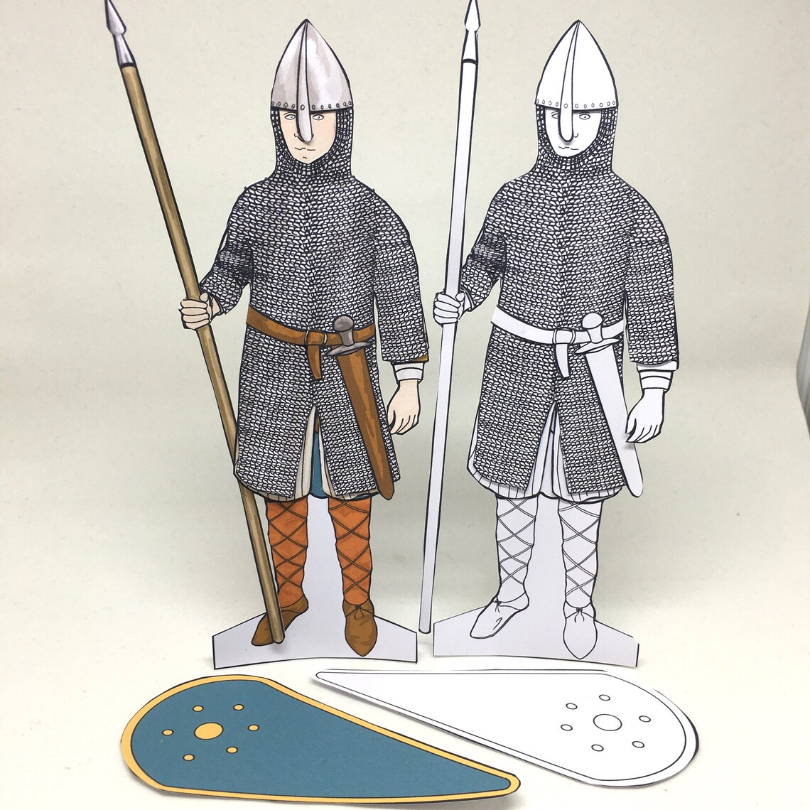 Download Norman Knight Dress up Paper Doll to Colour - Etsy