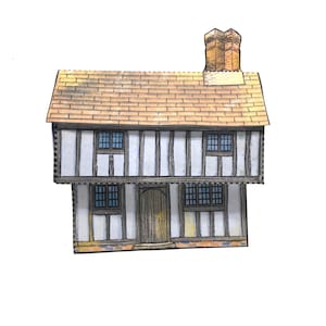 Download Tudor House Paper Model - Etsy