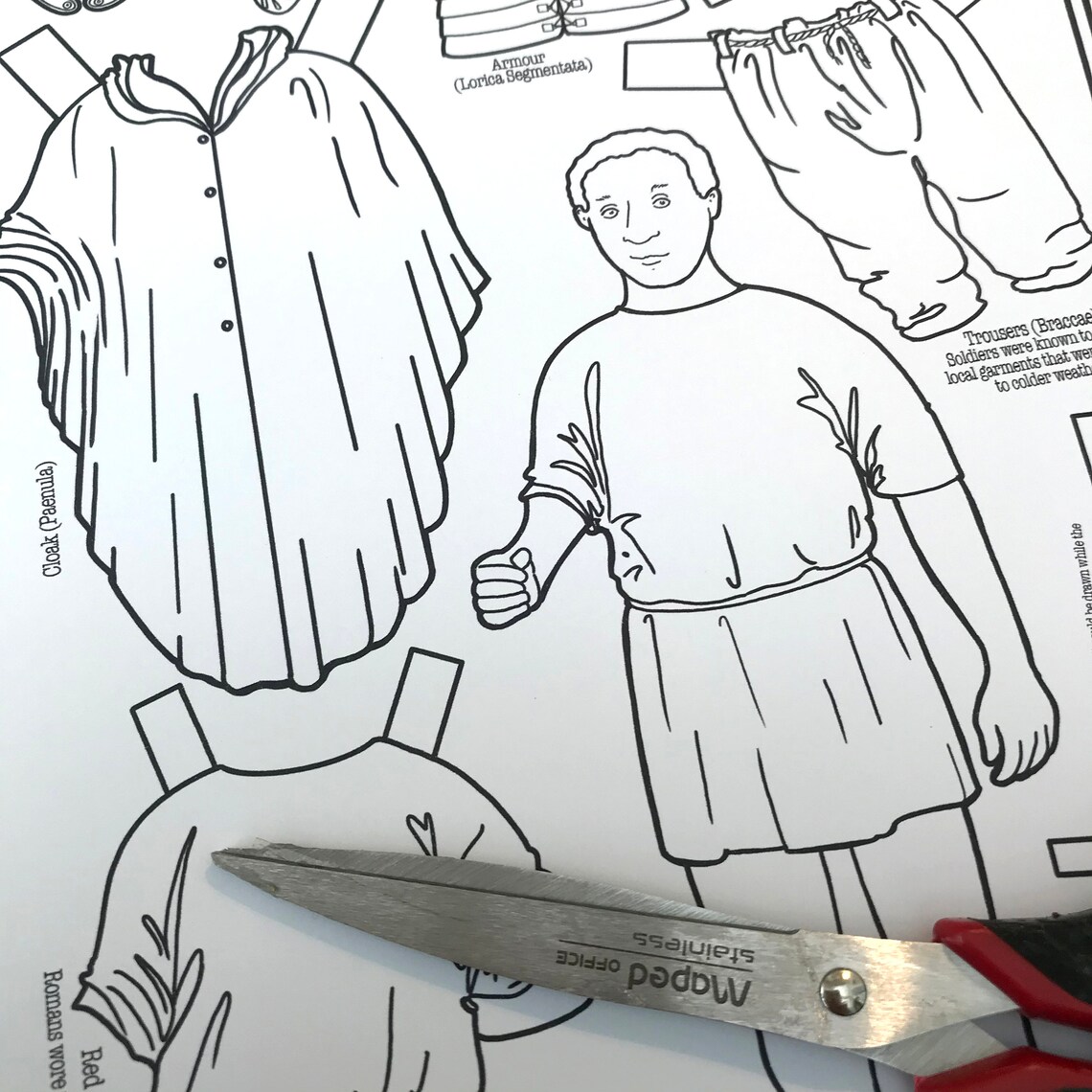 Cut Out and Dress up Roman Legionary Figure to Colour. - Etsy UK