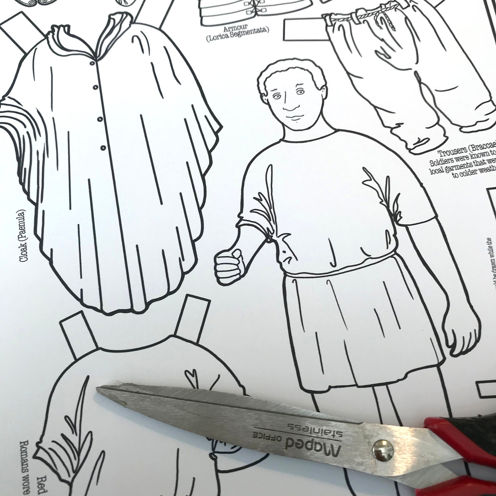 Cut Out and Dress up Roman Legionary Figure to Colour. - Etsy UK