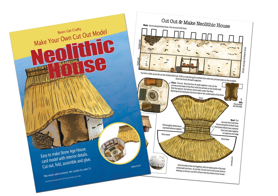 Stone Age Neolithic House Paper Model Kit - Etsy Canada