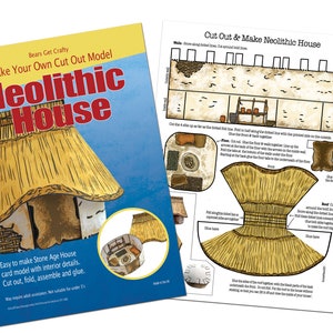 Stone Age Neolithic House Paper Model Kit - Etsy