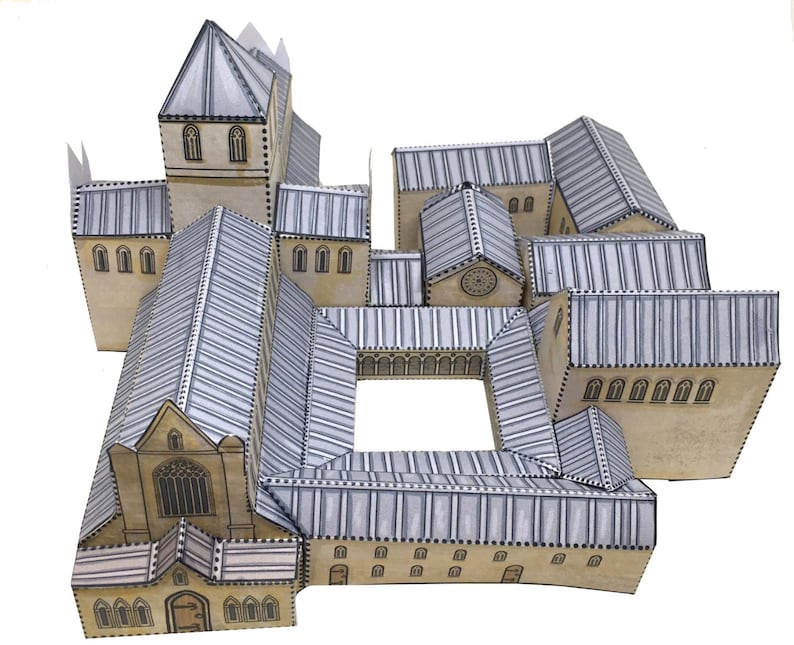 Download Medieval Monastery Cut Out and Make Card Model - Etsy