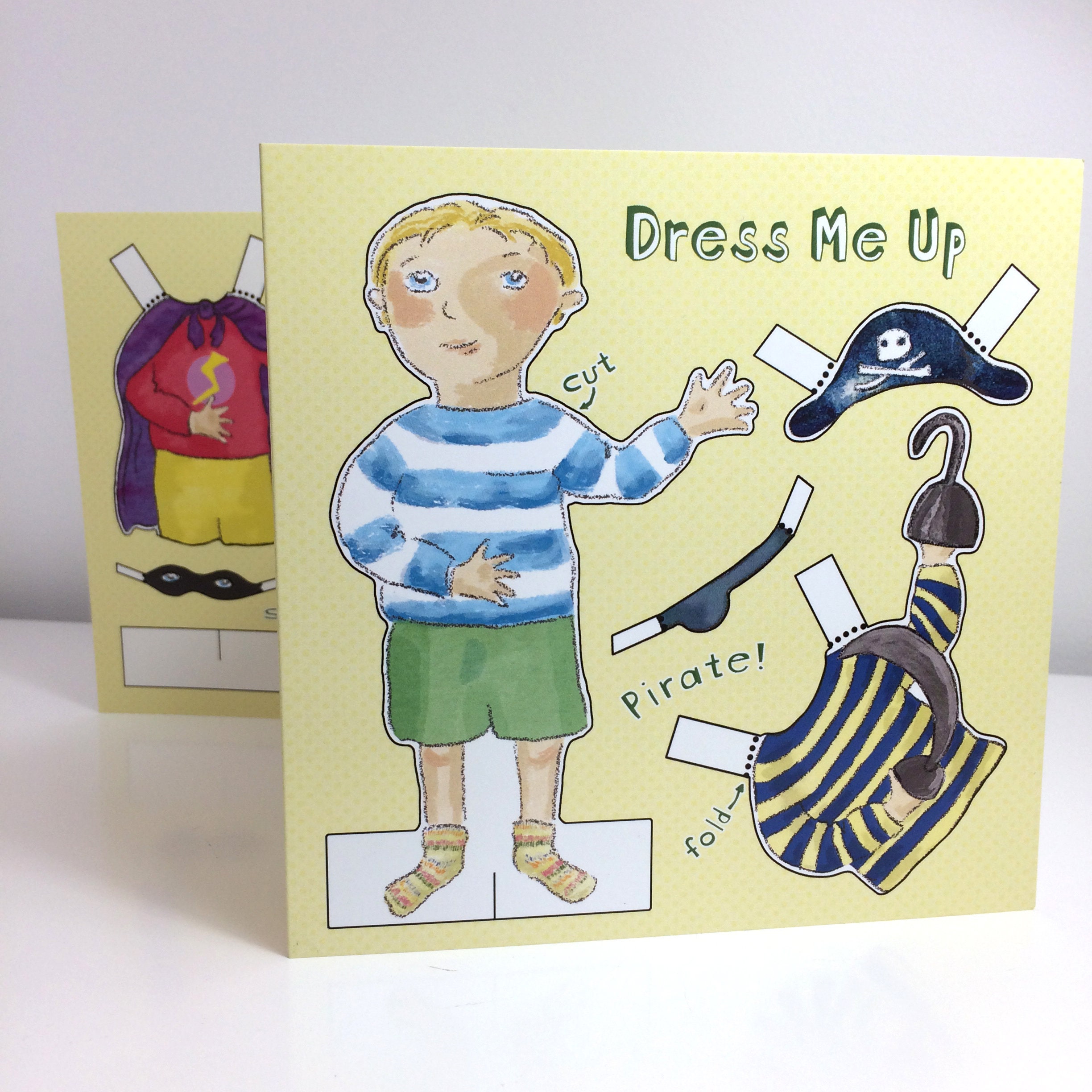 Cut Out and Dress Up Doll Activity Greetings Card - Etsy