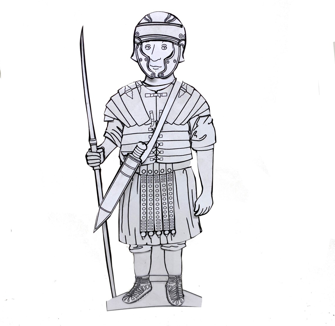 Cut Out and Dress up Roman Legionary Figure to Colour. - Etsy UK