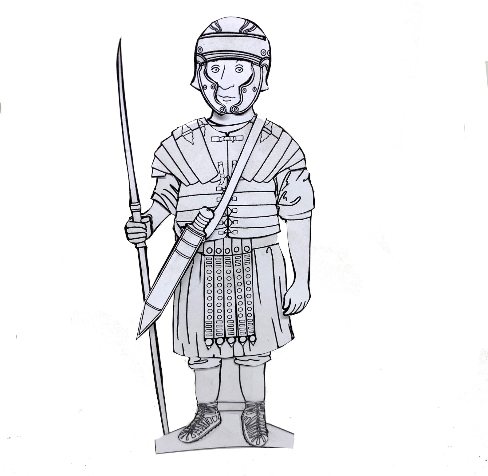 Cut Out and Dress up Roman Legionary Figure to Colour. - Etsy UK