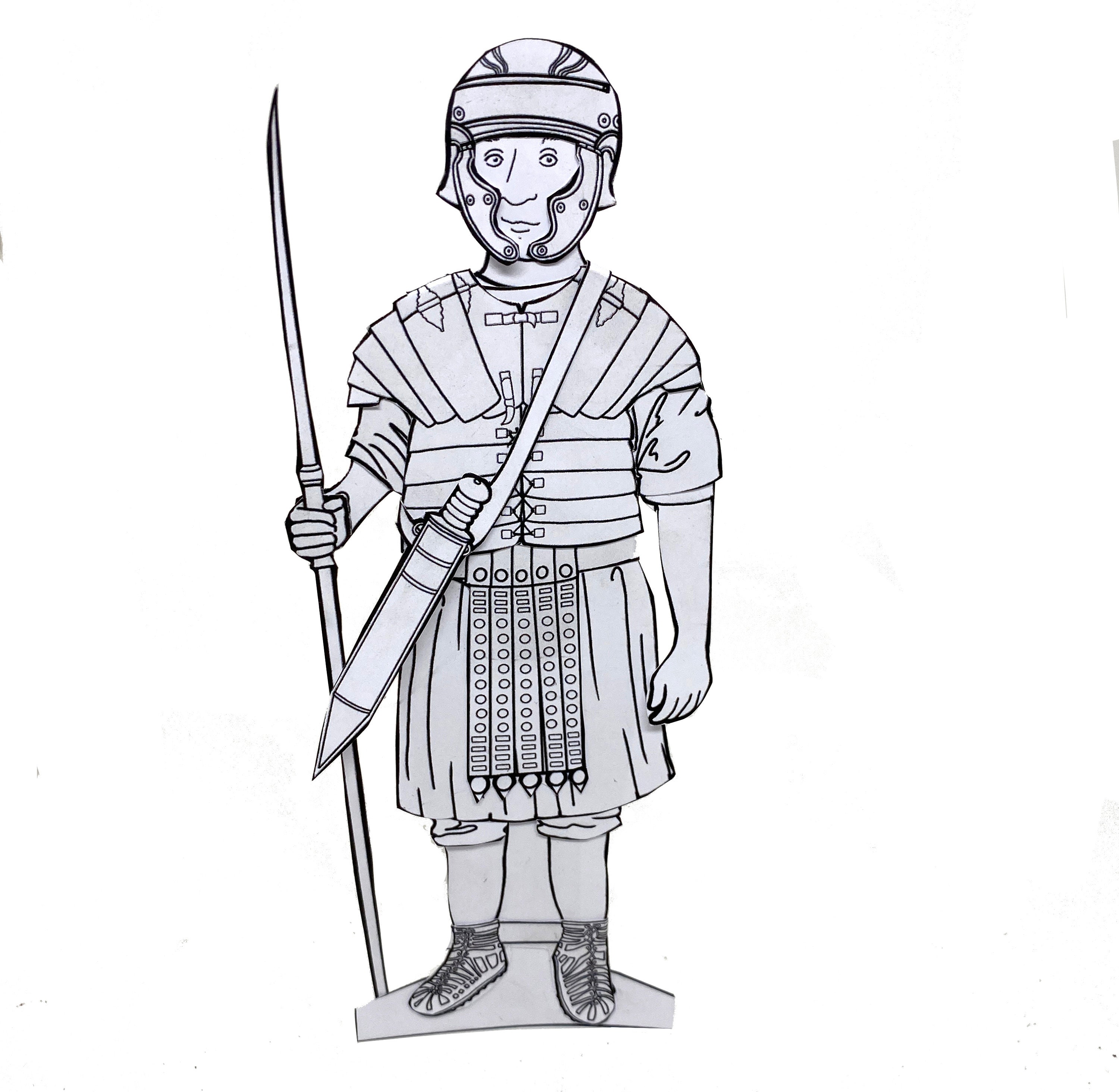 Roman Soldier Costume Drawing