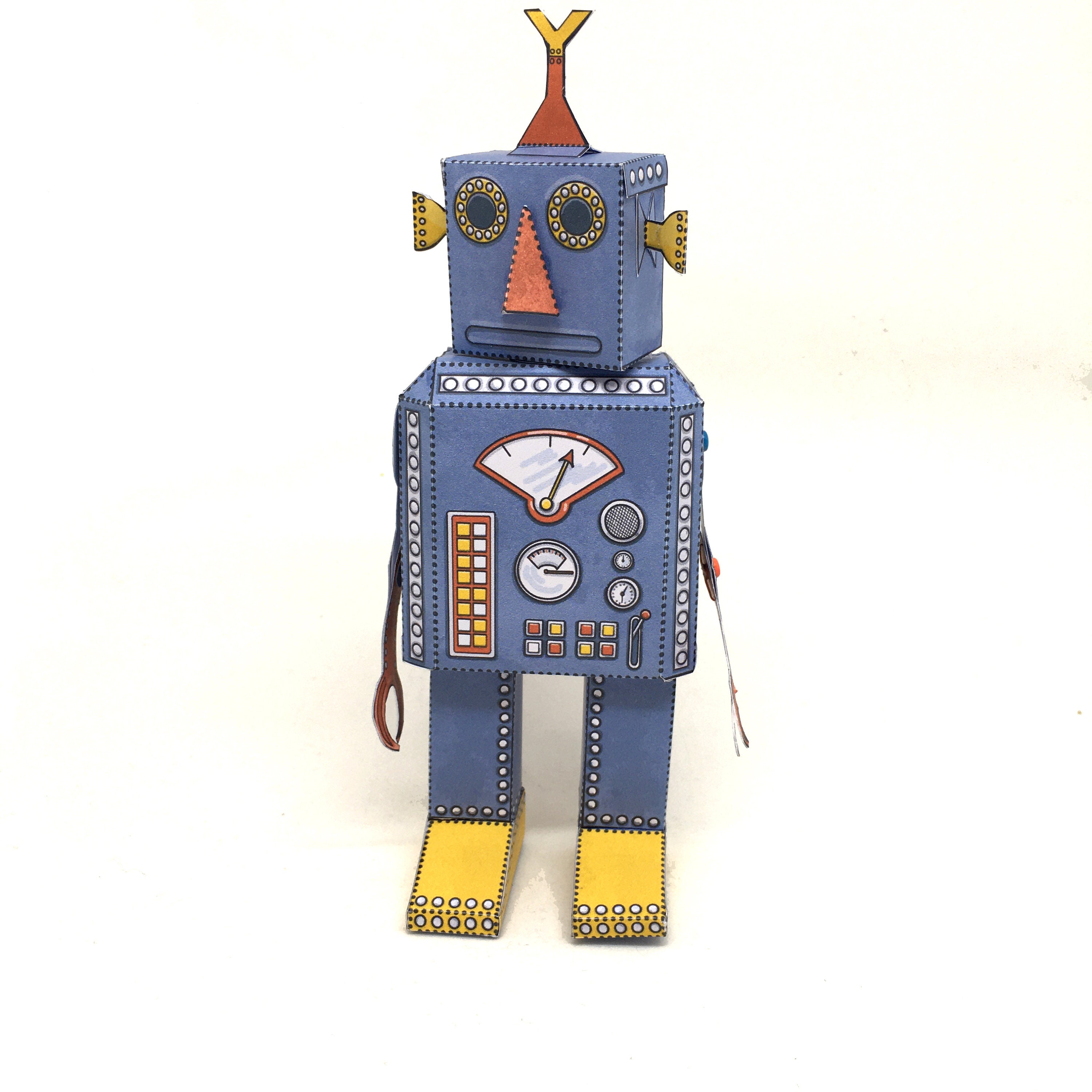 Download Retro Robot Paper Model - Etsy