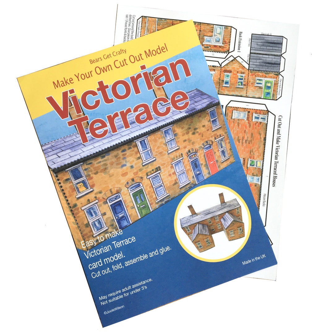Victorian Terrace Houses Paper Model Kit - Etsy