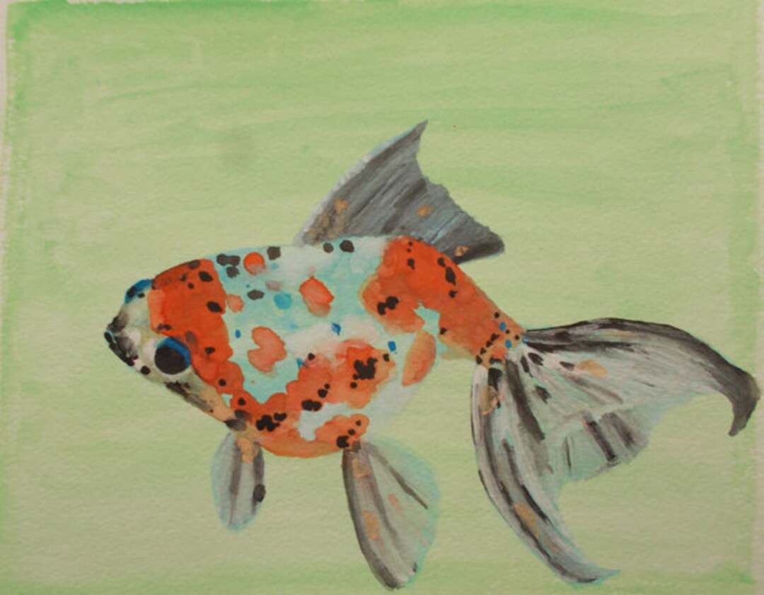 8 X 10 Printed Painting Poster Goldfish 16 Sign - Etsy