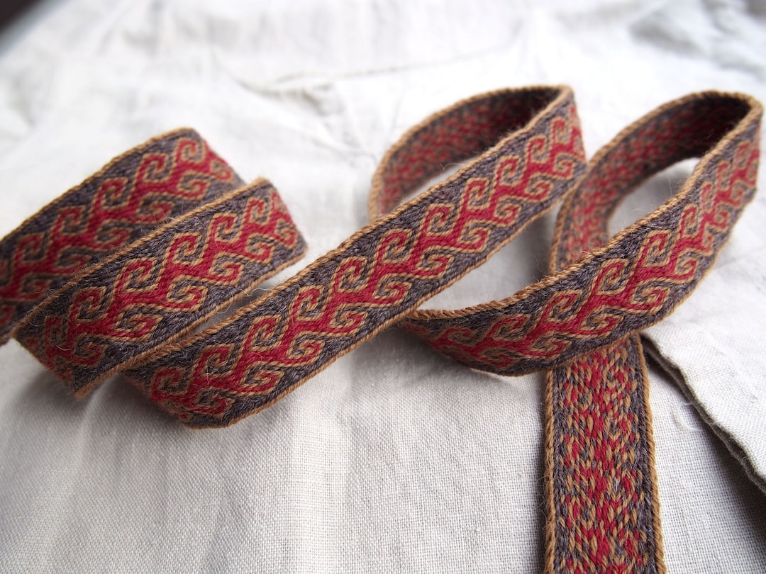 Tablet Woven Trim, Woolen Viking Belt, Tablet Weaving, Tablet Weave ...